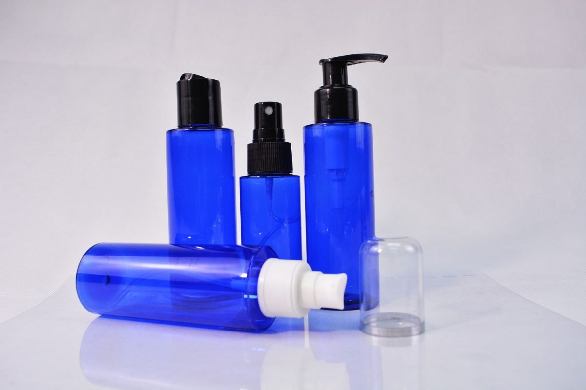 70ml Blue PET Plastic Bottle - Botol Anggun